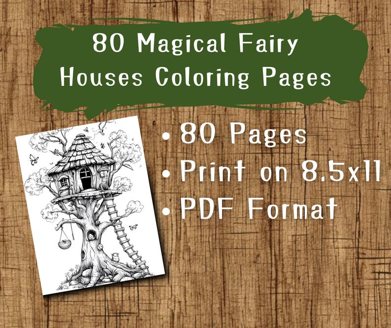 80 Enchanted Fairy House Coloring Pages, Fantasy Home Fairy Coloring ...