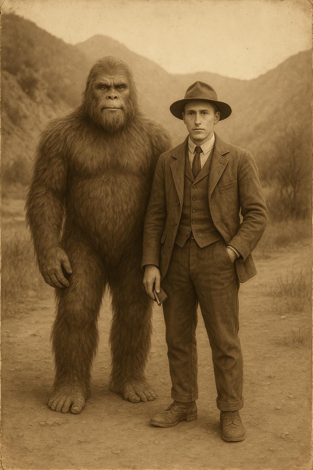 Custom Sasquatch Portrait | Vintage Style Bigfoot Art Print | Sasquatch ...