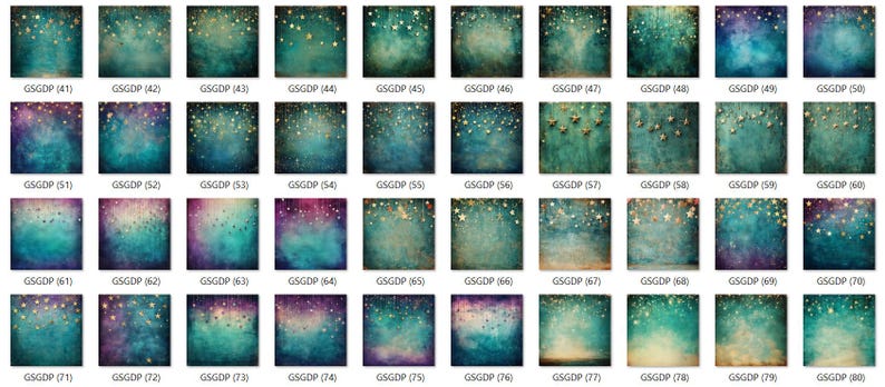 Gold Starry Grunge Digital Paper, Golden Starry Night Digital Papers ...