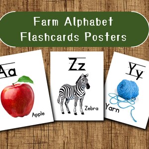 Printable Farm Theme Alphabet Posters | ABC Letters Classroom Decor ...