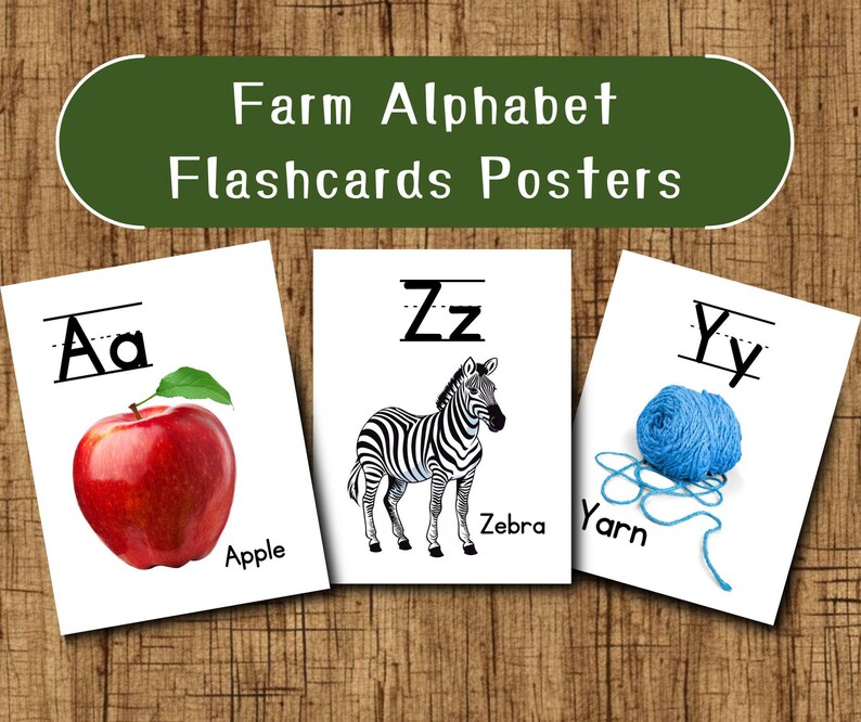 Printable Farm Theme Alphabet Posters | ABC Letters Classroom Decor ...