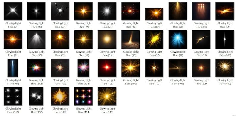 Glowing Light Flare Overlay Digital Images, Instant Download ...