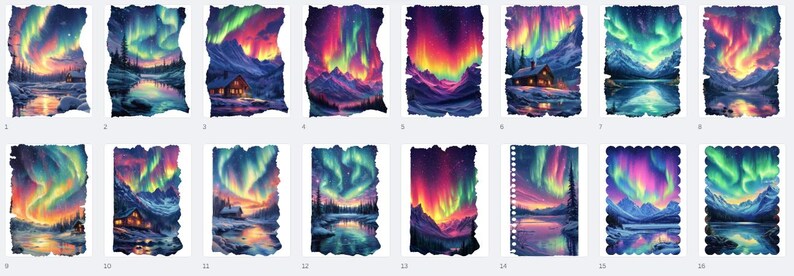 Printable Enchanted Aurora Borealis Junk Journal, Northern Lights ...