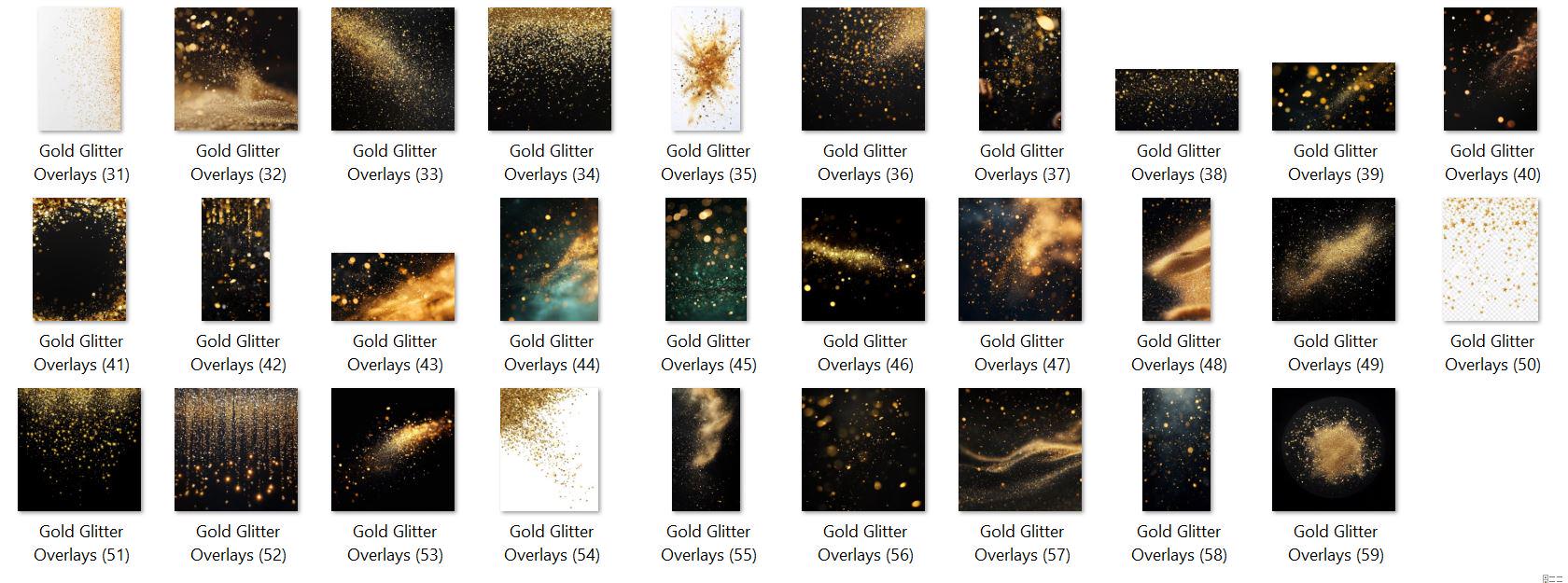 59 Gold Glitter Overlays Blowing Glitter Photoshop Overlays Bokeh ...