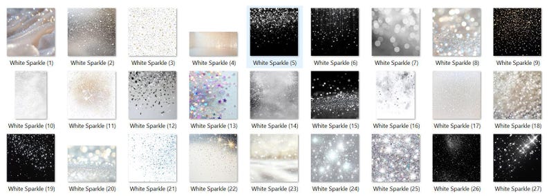 White Sparkle Overlays, Digital Clipart Graphics, Instant Download, Commercial Use, Glitter ...