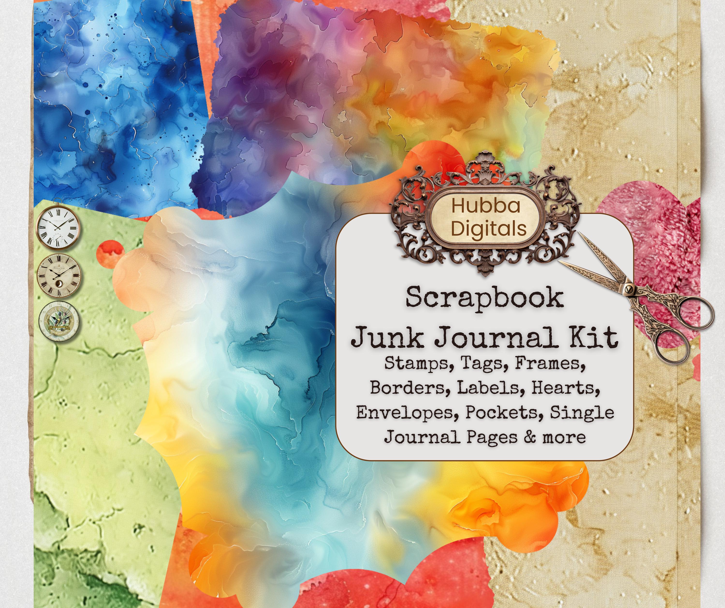 Watercolor Digital Paper, Rainbow Colors Gradient, Water Colour ...