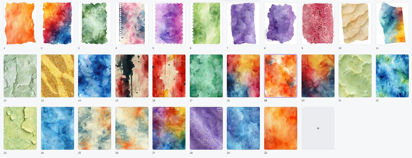 Watercolor Digital Paper, Rainbow Colors Gradient, Water Colour ...