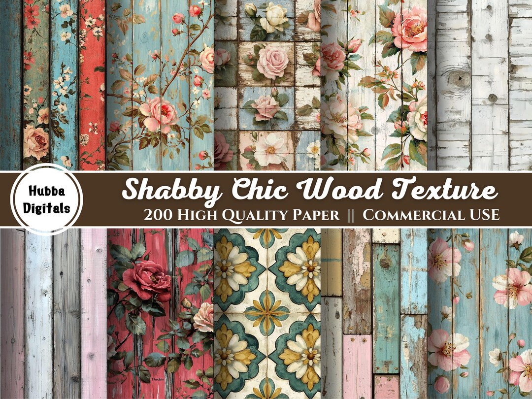 Shabby Chic Coloured Wood Texture Pages, Junk Journal, Scrapbook Paper ...