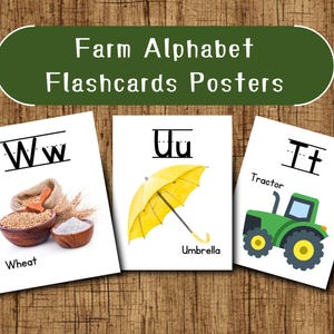 Printable Farm Theme Alphabet Posters | ABC Letters Classroom Decor ...