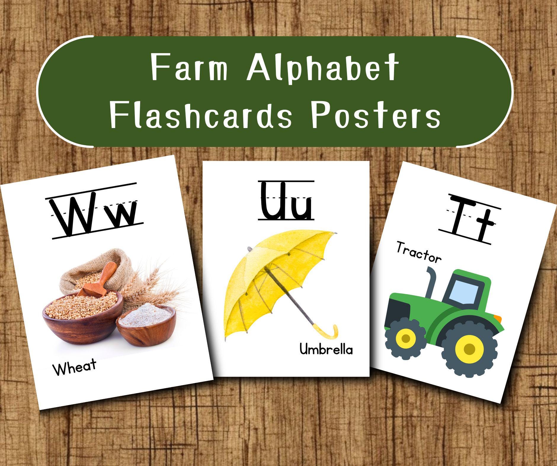 Printable Farm Theme Alphabet Posters | ABC Letters Classroom Decor ...