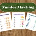 Printable Matching Worksheets, Match the Number, Kindergarten Preschool ...