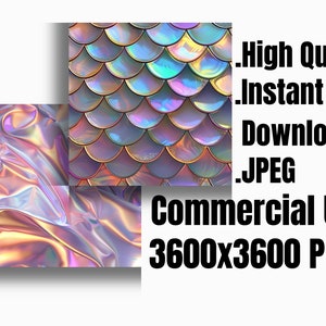 Ultimate Iridescent Textures - 14 Seamless Digital Paper Metallic ...