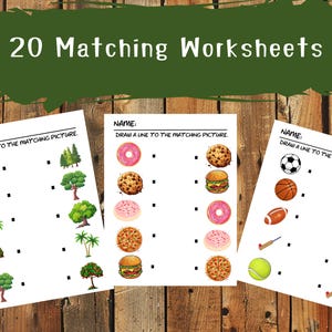Printable Matching Worksheets, Match the Picture, Kindergarten ...
