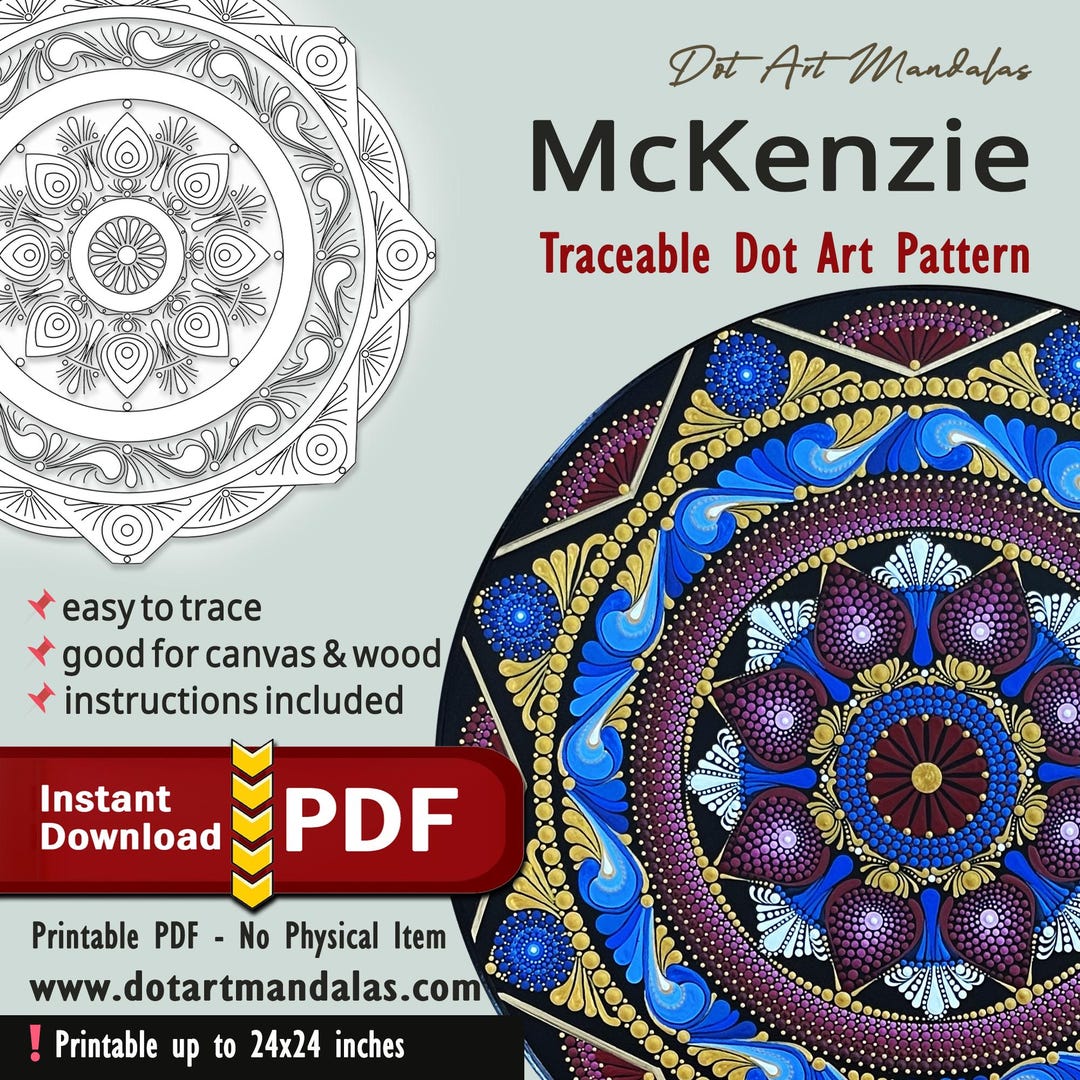 Mckenzie Mandala Coloring Pattern | Instant Digital Art Download - Etsy