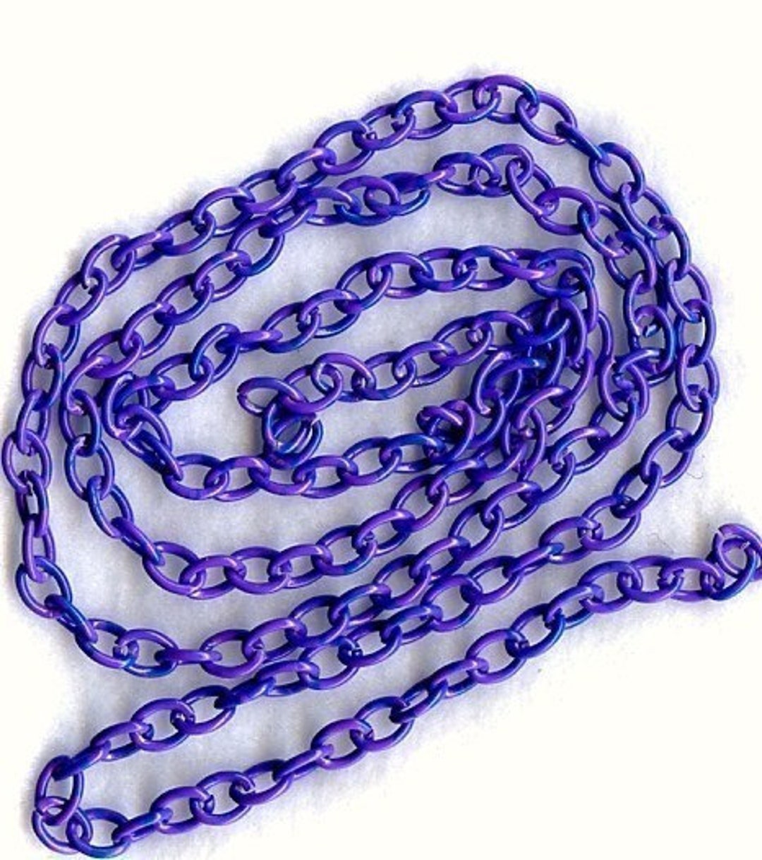 PURPLE Funk Enamel CHAIN - Etsy