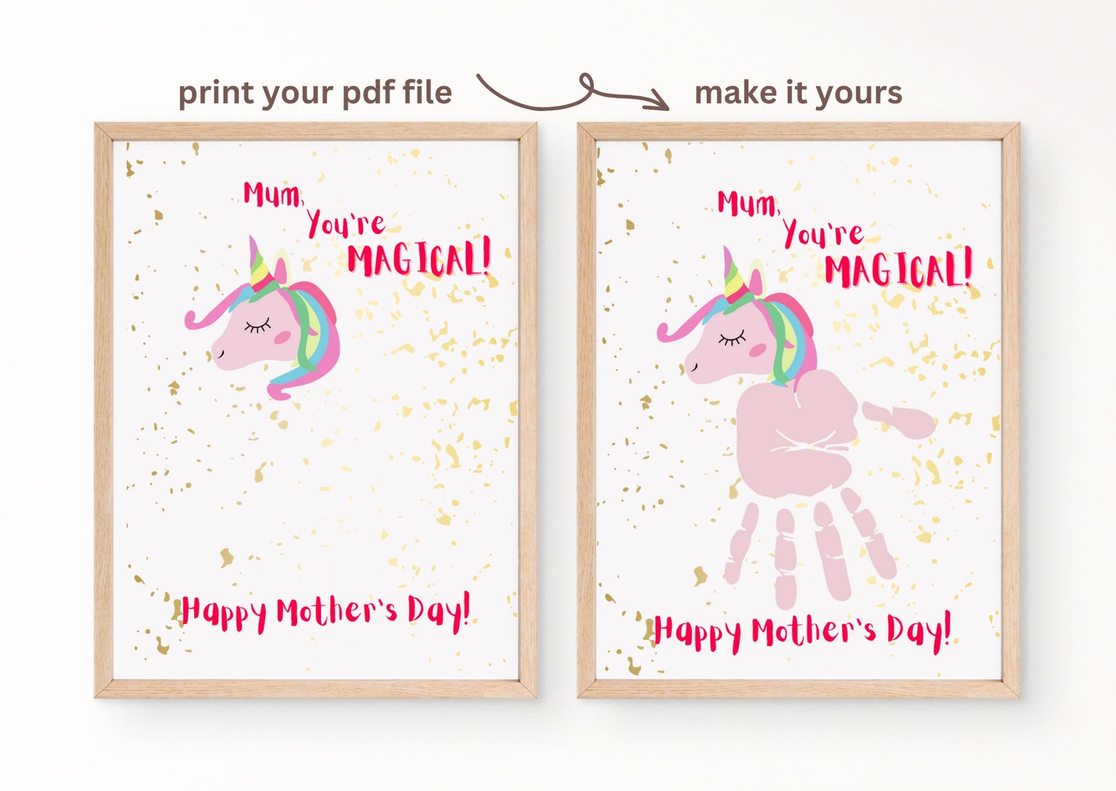 You Are Magical Unicorn Mother's Day Printable | Mother's Day Handprint ...