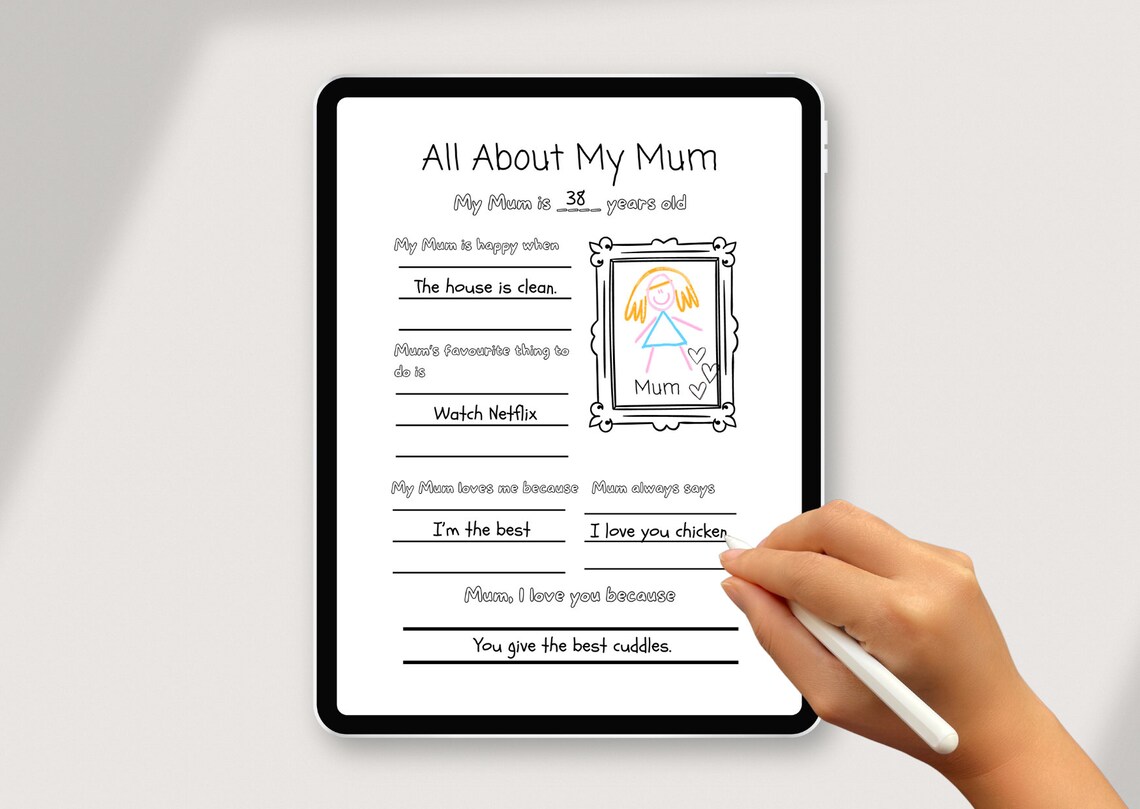 Mother’s Day Printable Colouring Art Bundle| All About My Mom|what I ...