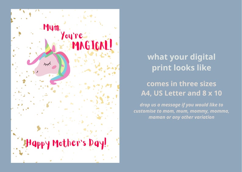 You Are Magical Unicorn Mother's Day Printable | Mother's Day Handprint ...