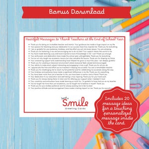 End of Year Teacher Thank You Card: Beach Theme (PDF) - Etsy