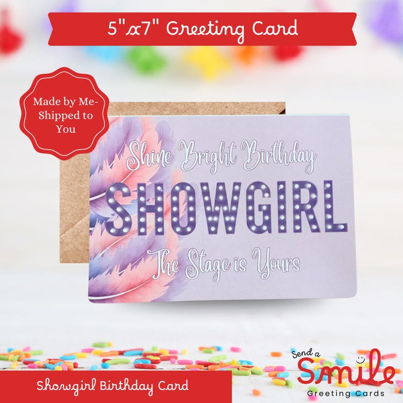 Life on Stage Greeting Card – Showgirl Style Celebration Card - Etsy