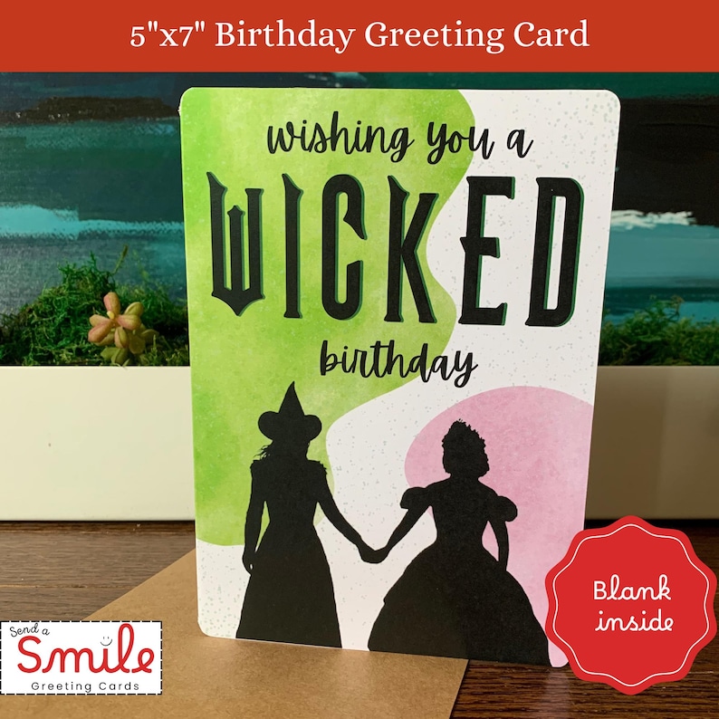 Wicked Themed Birthday Card/ Wicked Inspired / Wicked Gift / Birthday ...