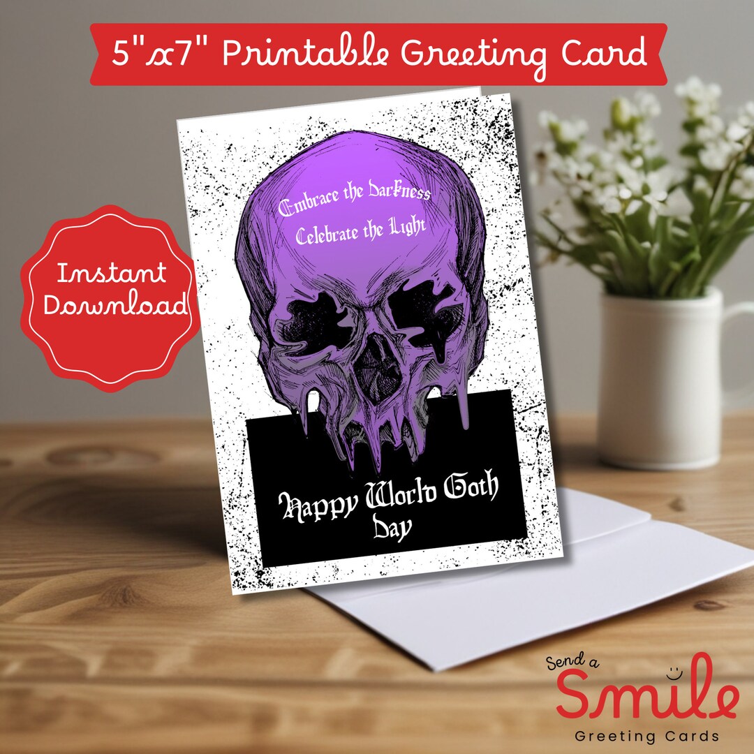 Happy World Goth Day Printable Card - Etsy