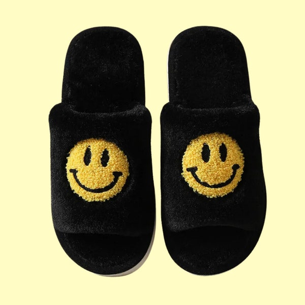 Smiley Face Slippers - Etsy