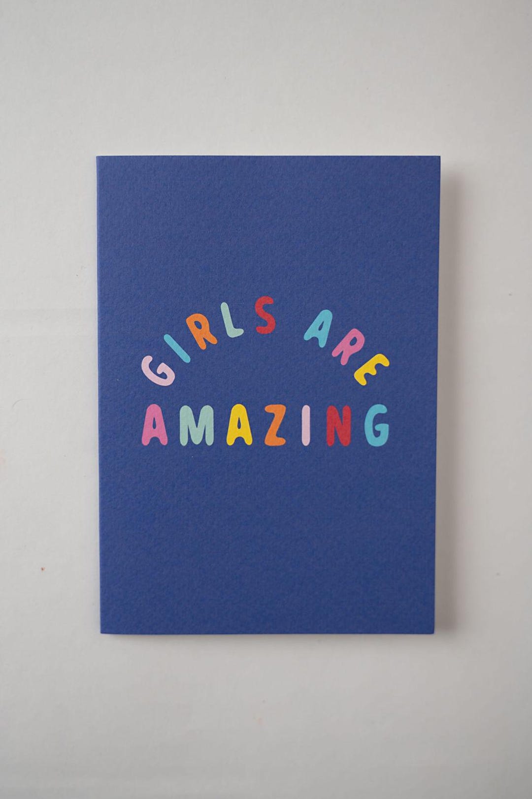 Girls Are Amazing Card – Positive Affirmation Card for Girls – Blue ...