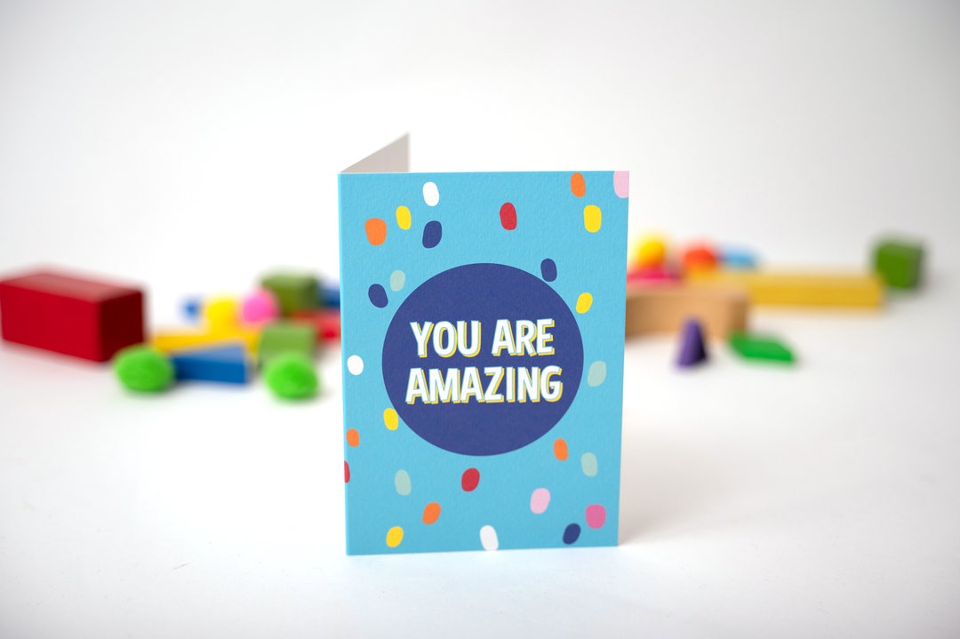 You Are Amazing Greeting Card – Motivational Card for Kids and Adults ...