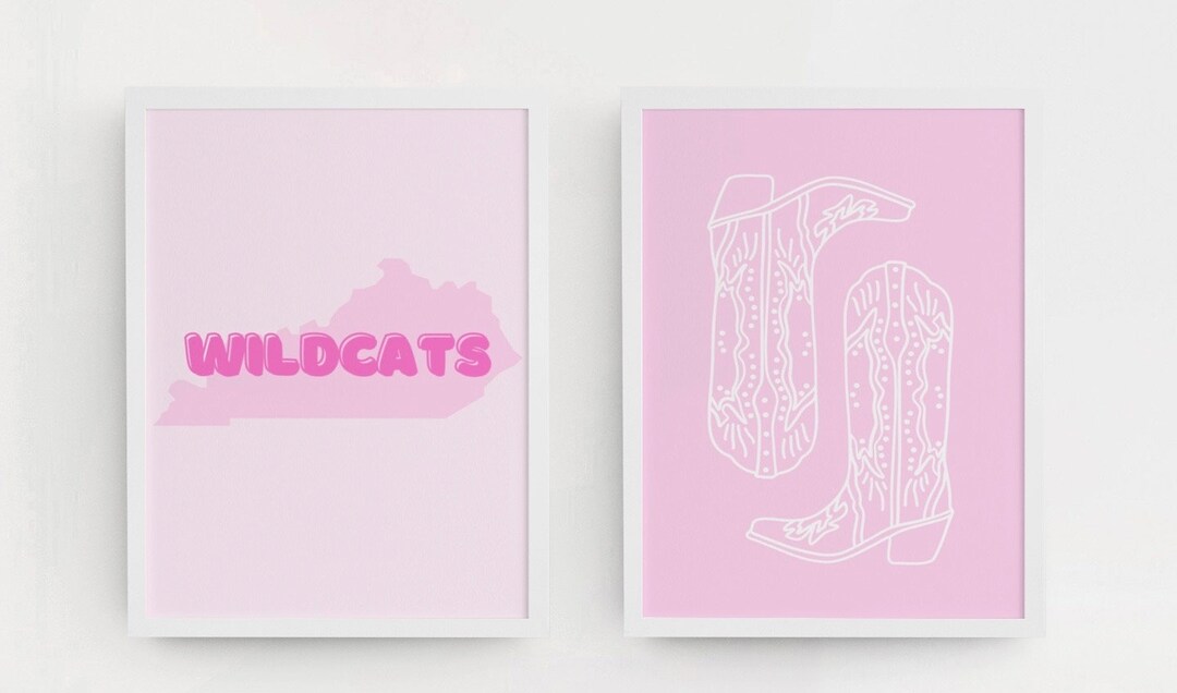 University of Kentucky Pink Dorm Decor Wall Prints Cowgirl Aesthetic ...