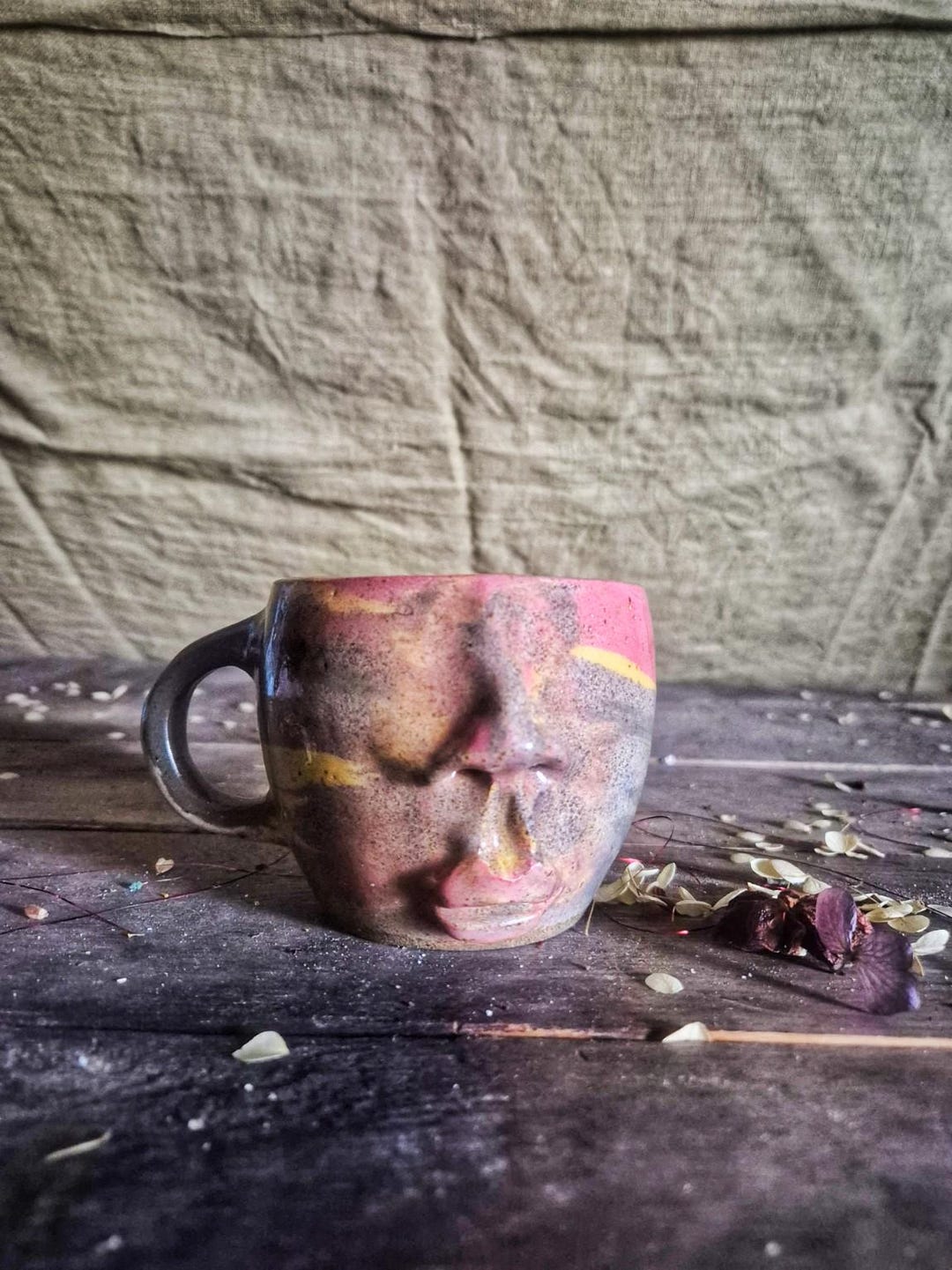 Hand-sculpted Face Mug, Cup Face Sculpture - Etsy