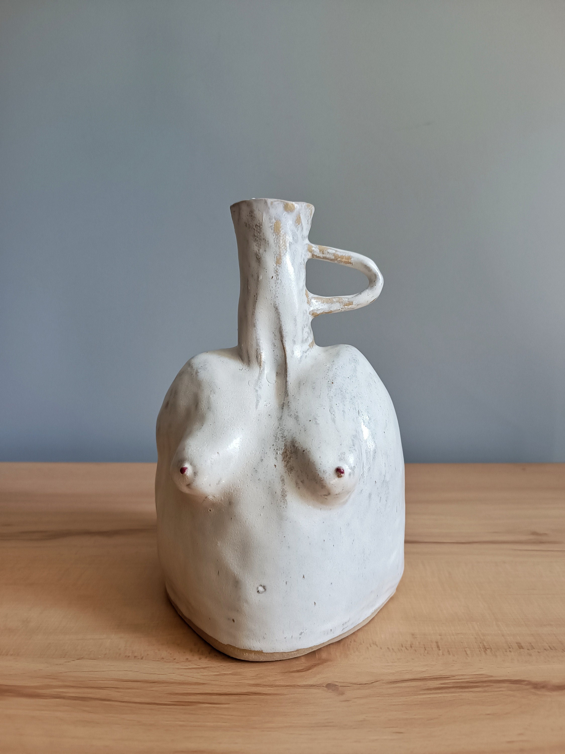 Handmade Ceramics Vase Female Body Flower Statue Vase Sculpture Bases ...