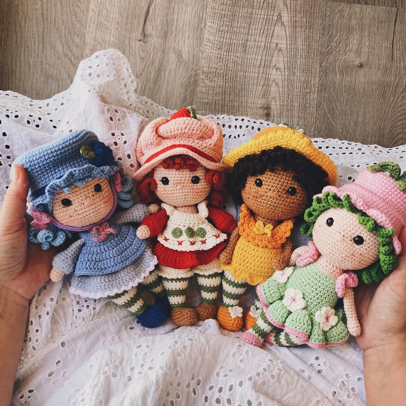 Blueberry Doll - Amigurumi Pattern - Strawberry Shortcake Friends - Etsy