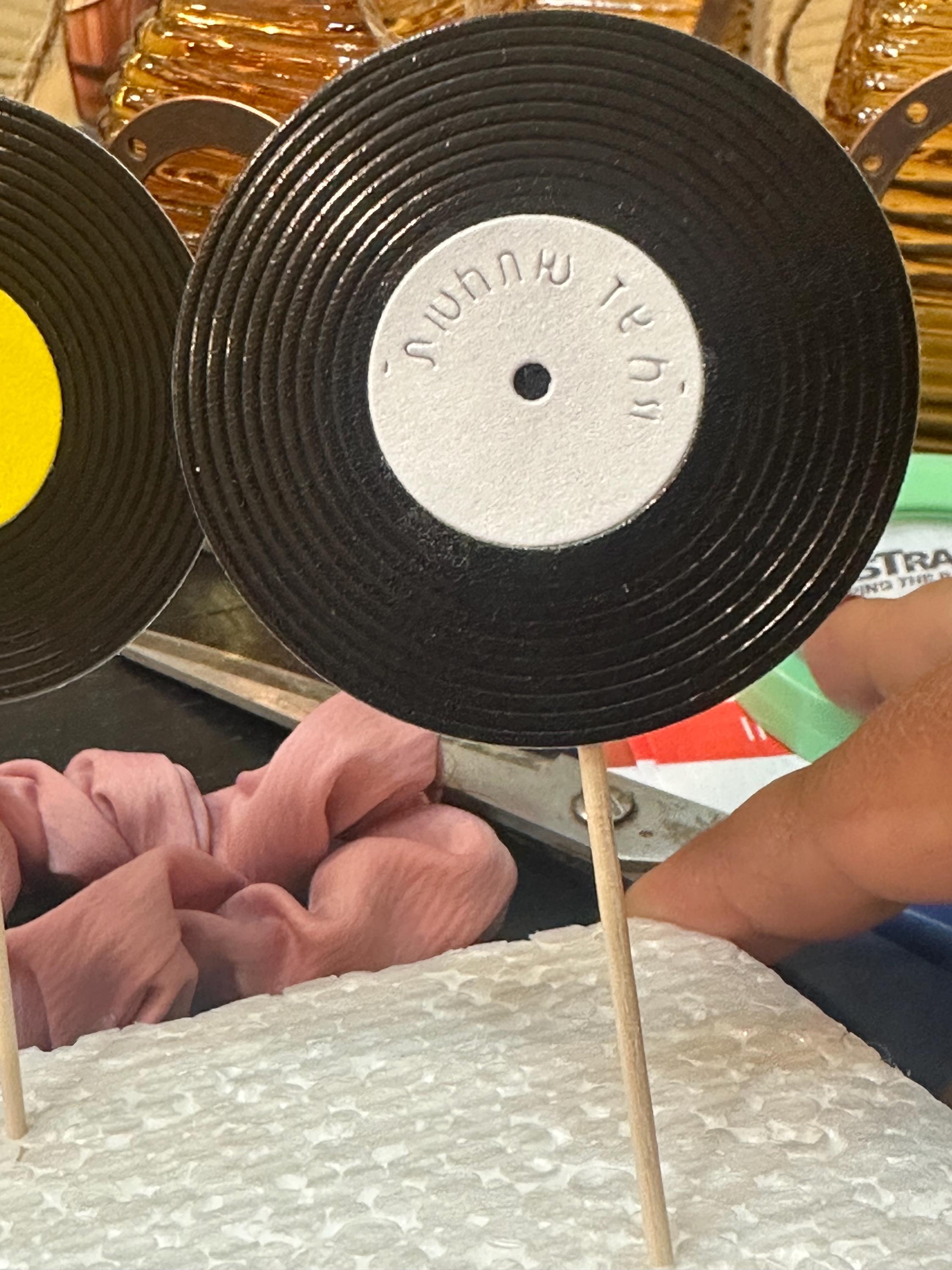 Record Cupcake Toppers - 80's Party (12) Can Come in Any Color - Etsy