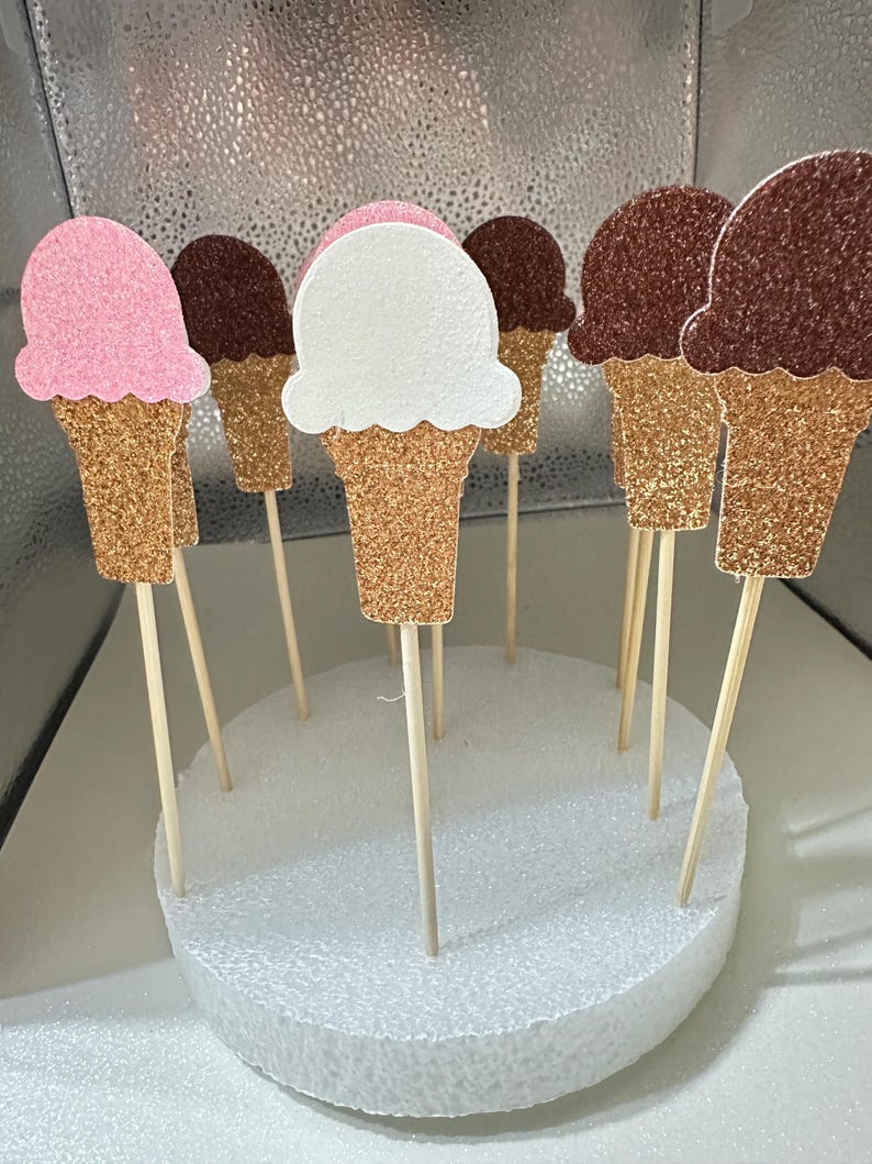 Ice Cream Cupcake Toppers (12) - Etsy
