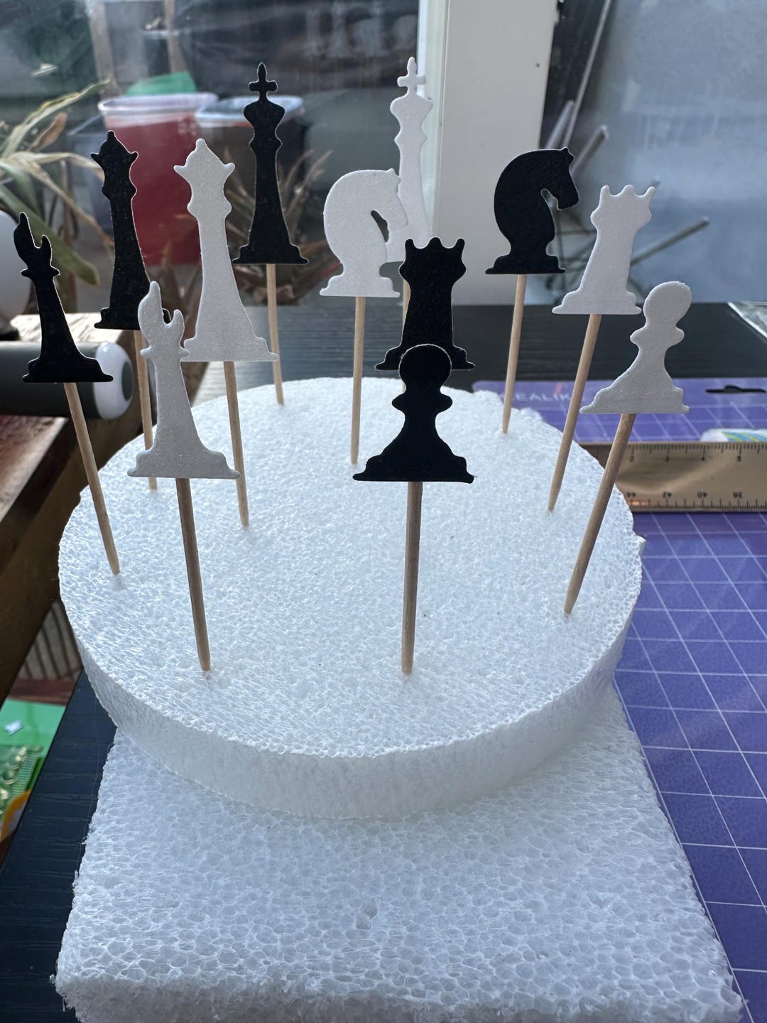 Mini Chess Board Pieces Cupcake Toppers (12) - Etsy