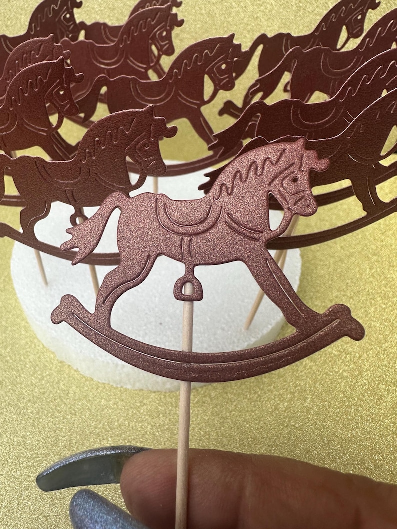 Rocking Horse Cupcake Toppers: Party Decorations (set of 12) - Etsy