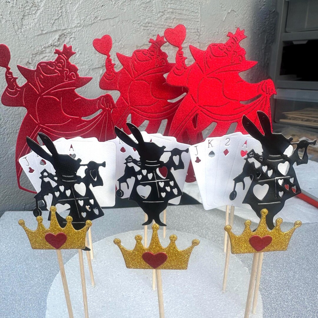 Queen of Hearts Cupcake Toppers (12) - Etsy