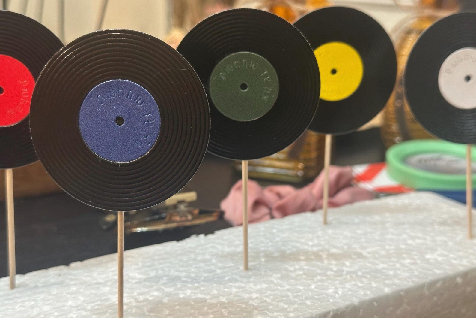 Record Cupcake Toppers - 80's Party (12) Can Come in Any Color - Etsy