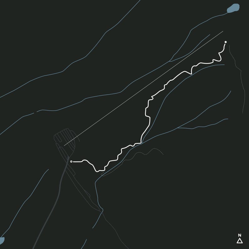 Grouse Grind Trail - Digital Vector Map - Charcoal - Etsy