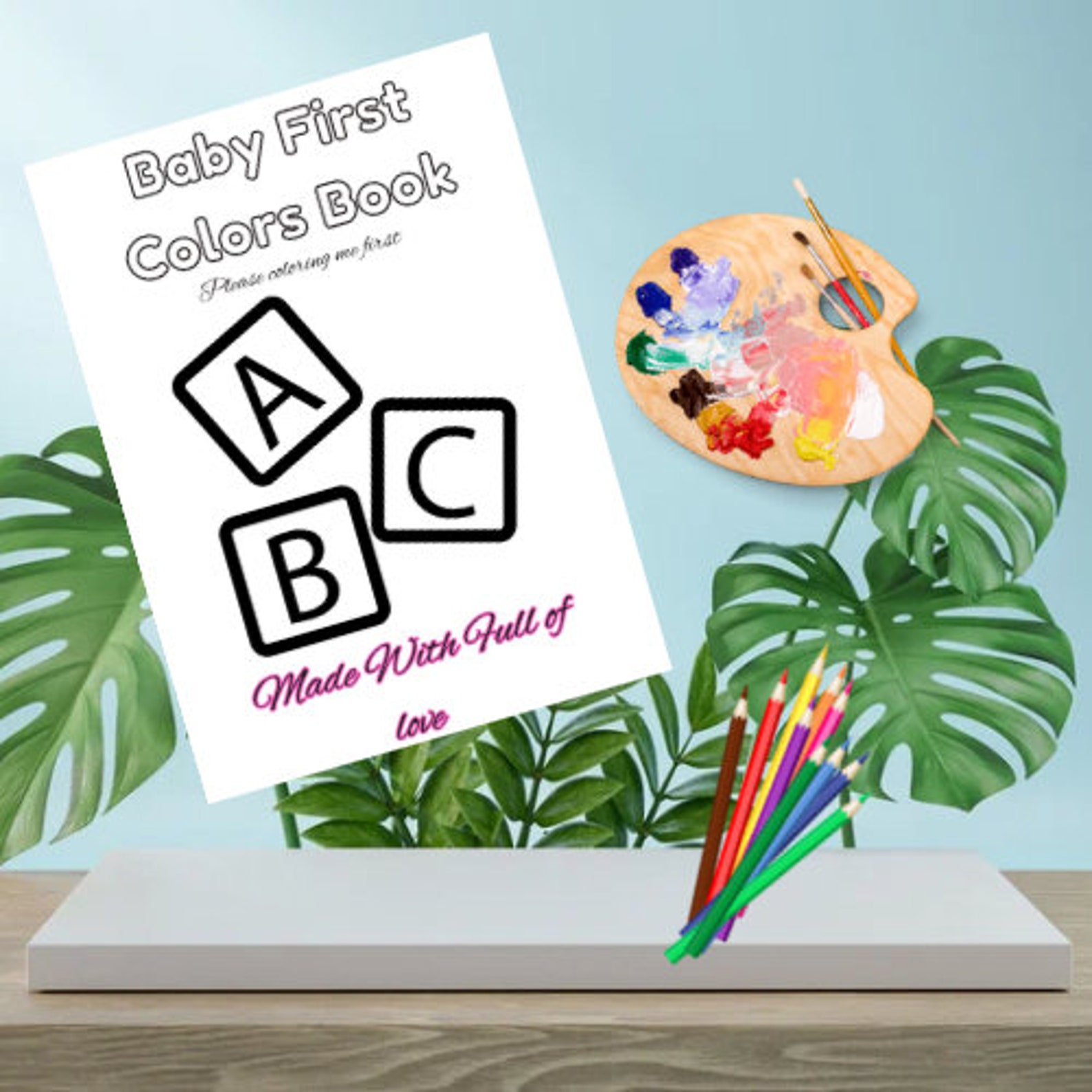ABC Book Baby Shower Alphabet Coloring Book Baby Shower Coloring Book ...