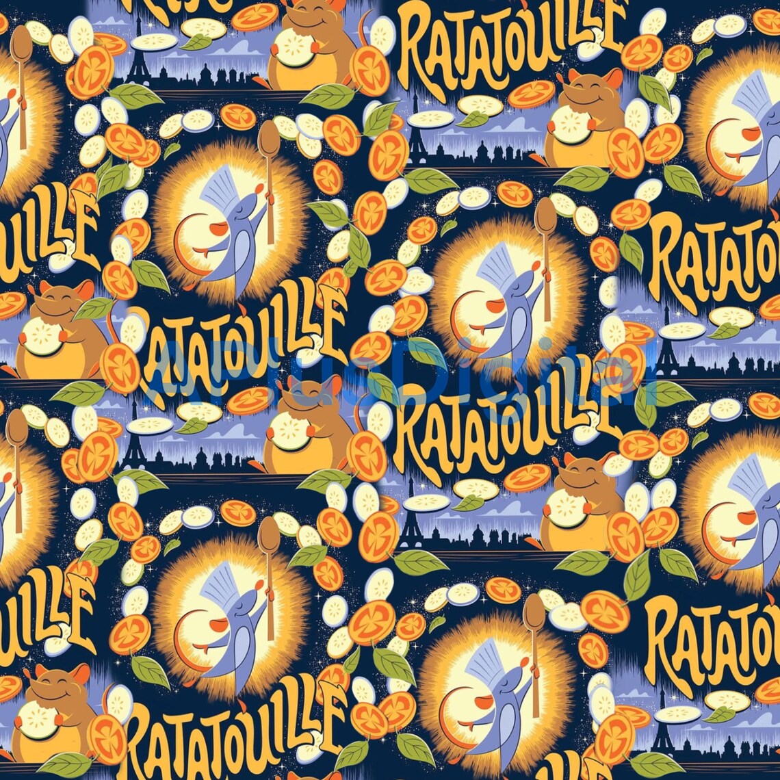 Tiny Chef Ratatouille Seamless Pattern Jpg File and Coordinate - Etsy