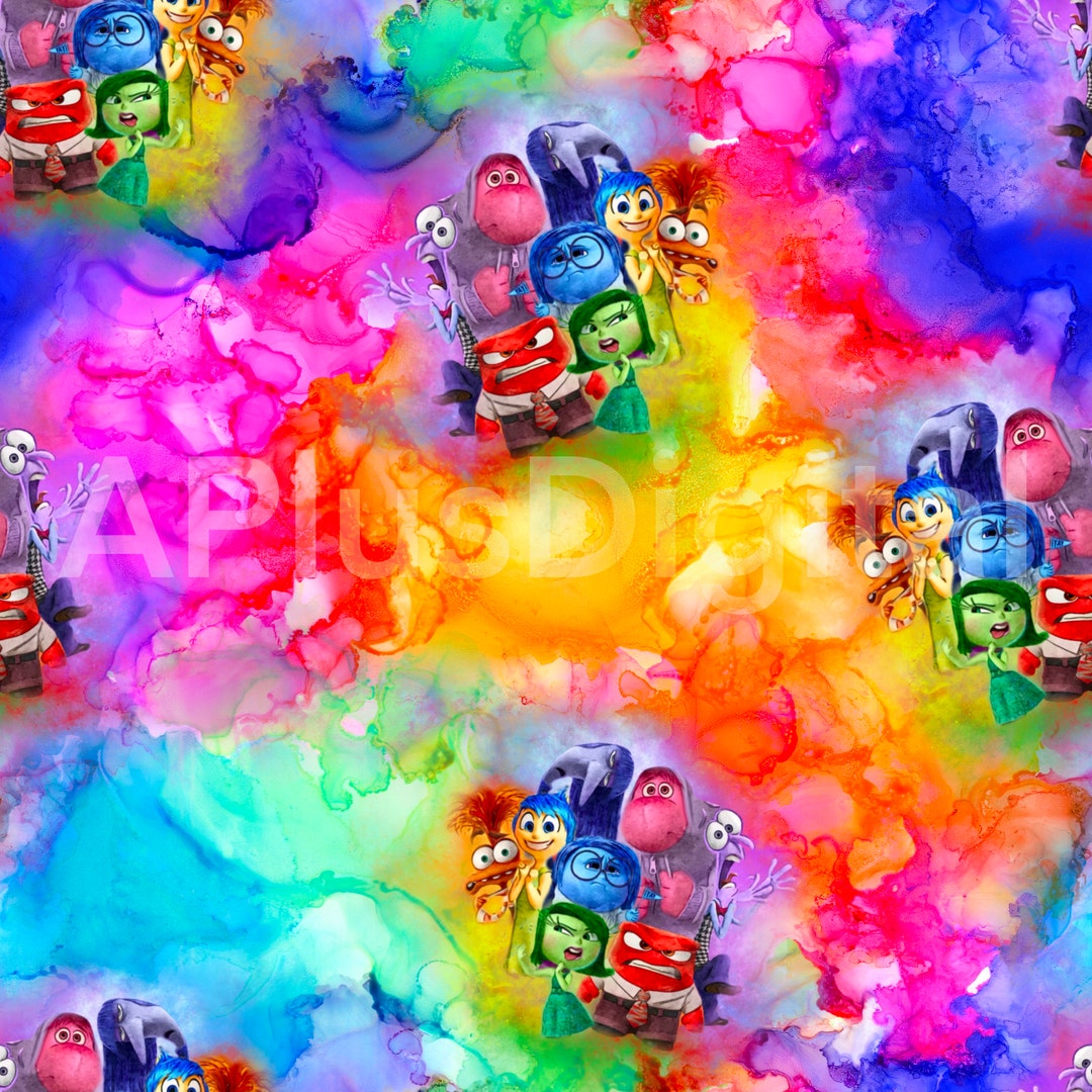 Rainbow Inside Feelings Cartoon Seamless Pattern Jpg File - Etsy