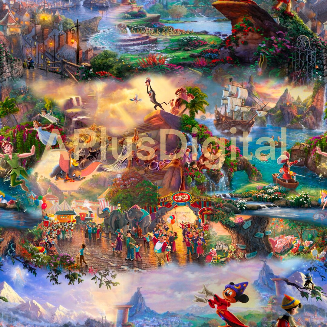 Magical Painting Style Character Watercolor Acrylic Seamless Pattern ...