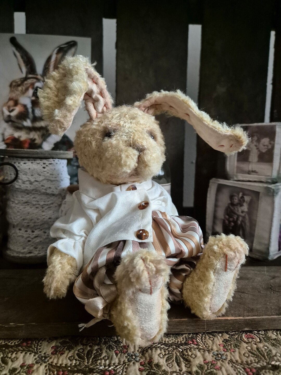 Handmade Teddy Rabbit,vintage Style Teddy Bear,artist Bear,rabbit ...