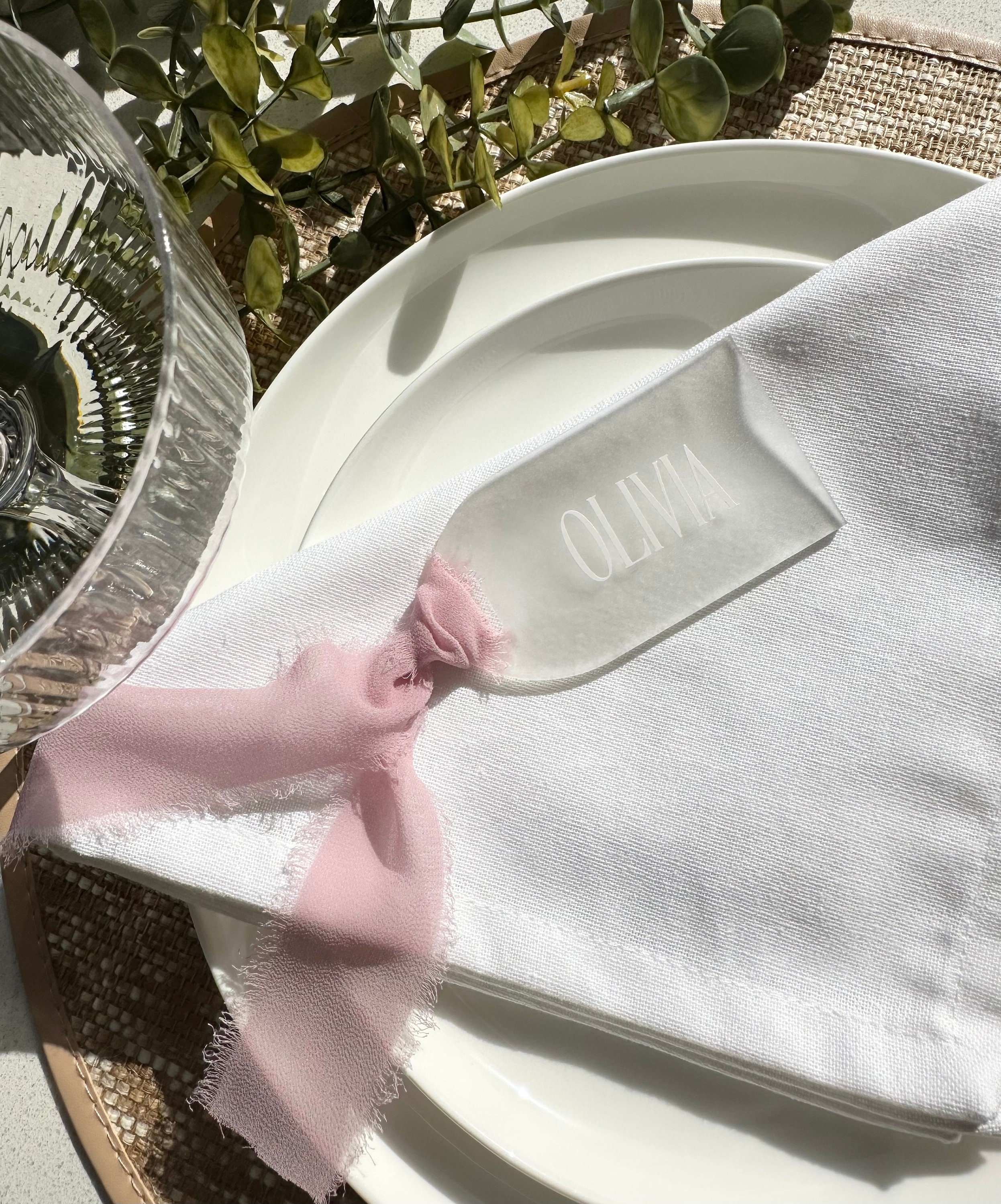 Acrylic Place Cards, Frosted Acrylic, Name Cards, Seating Arrangement ...