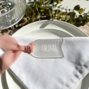 Acrylic Place Cards, Frosted Acrylic, Name Cards, Seating Arrangement ...