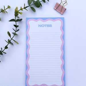Wavy Notes, Notepad, Stationery Memo Pad, Tear off Notepad, to Do List ...