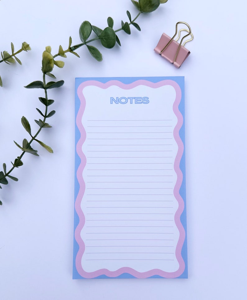 Wavy Notes, Notepad, Stationery Memo Pad, Tear off Notepad, to Do List ...