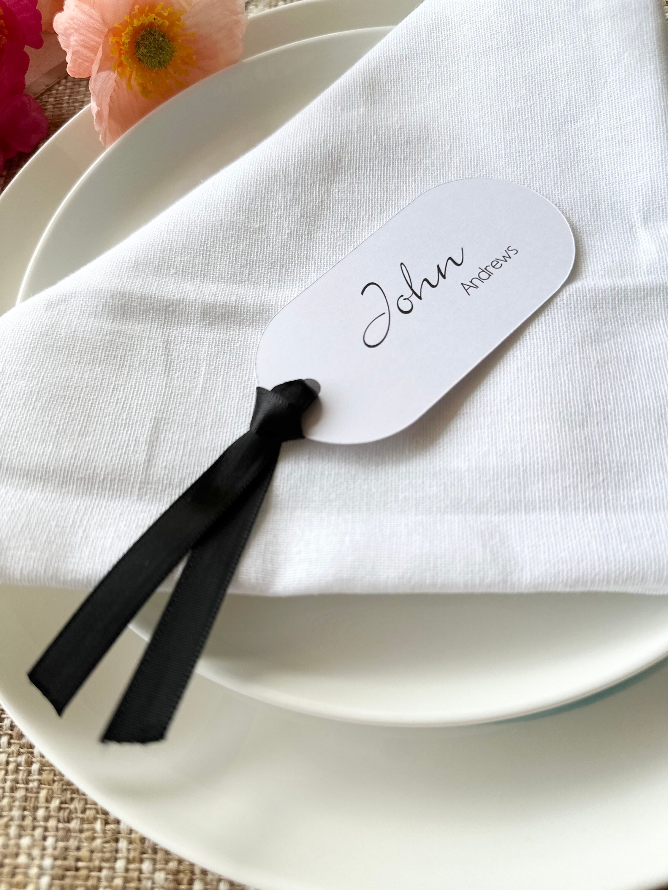 Wedding Place Cards, Minimalistic Place Cards, Name Cards, Table ...